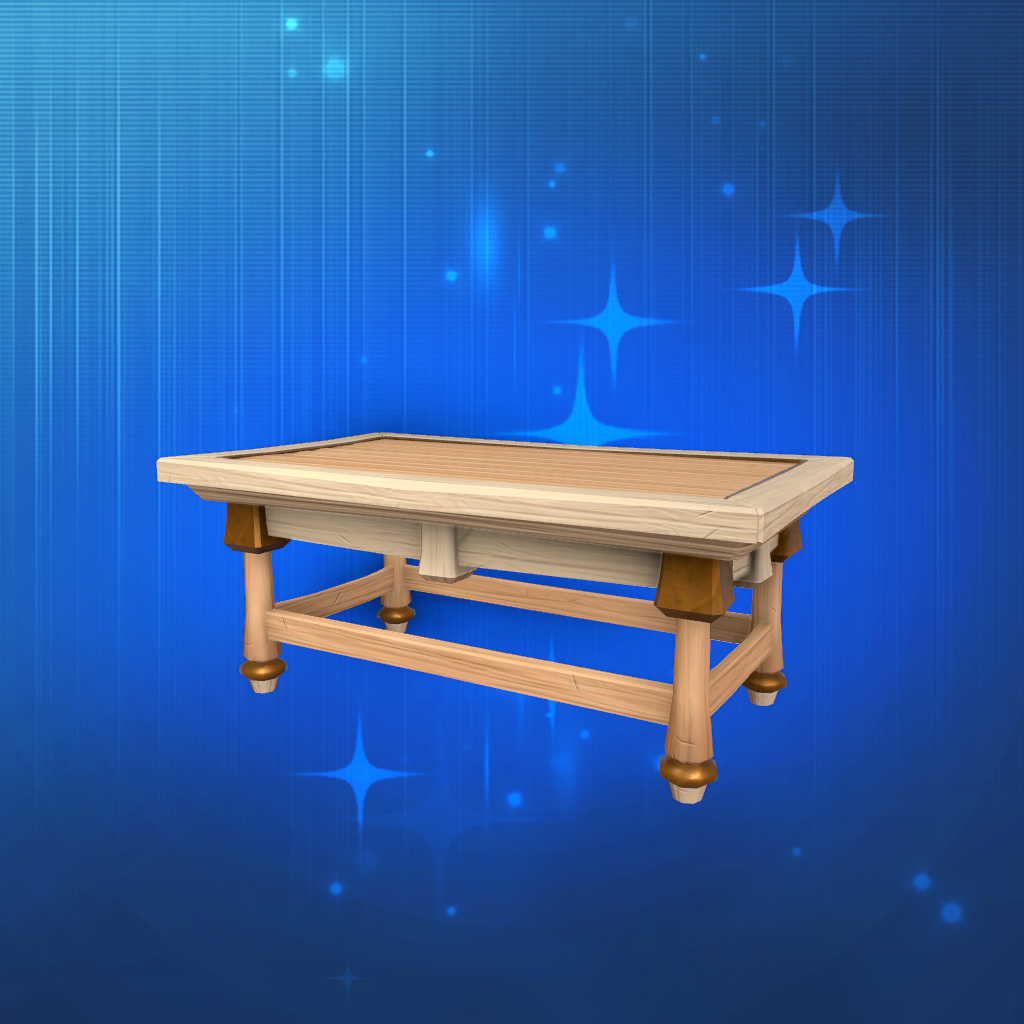 Light Wood Long Table (WorldShards) | Open Loot